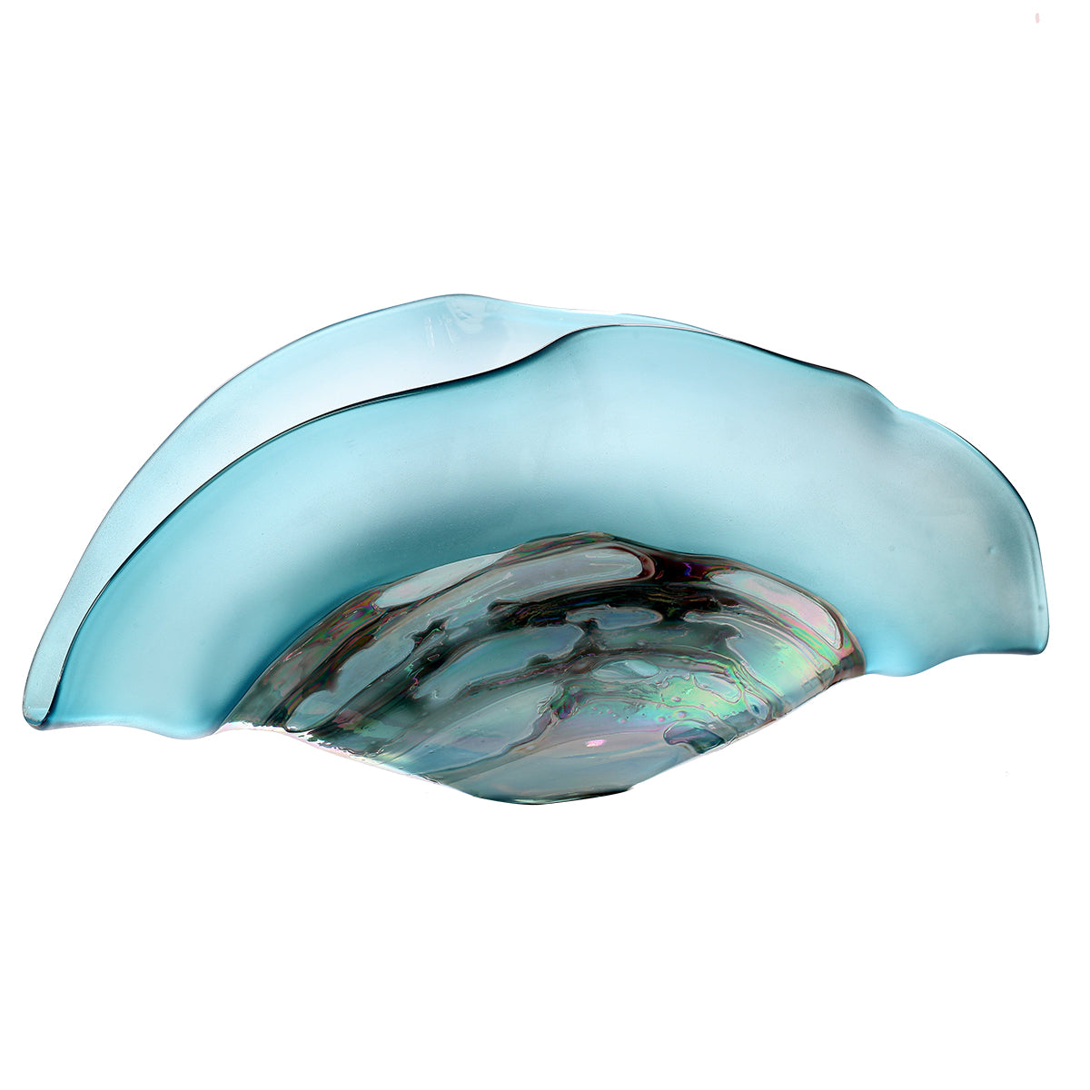 Azure Crest - Handblown Art Glass Nebula Folded Vase (Item #7222) – VIZ ...