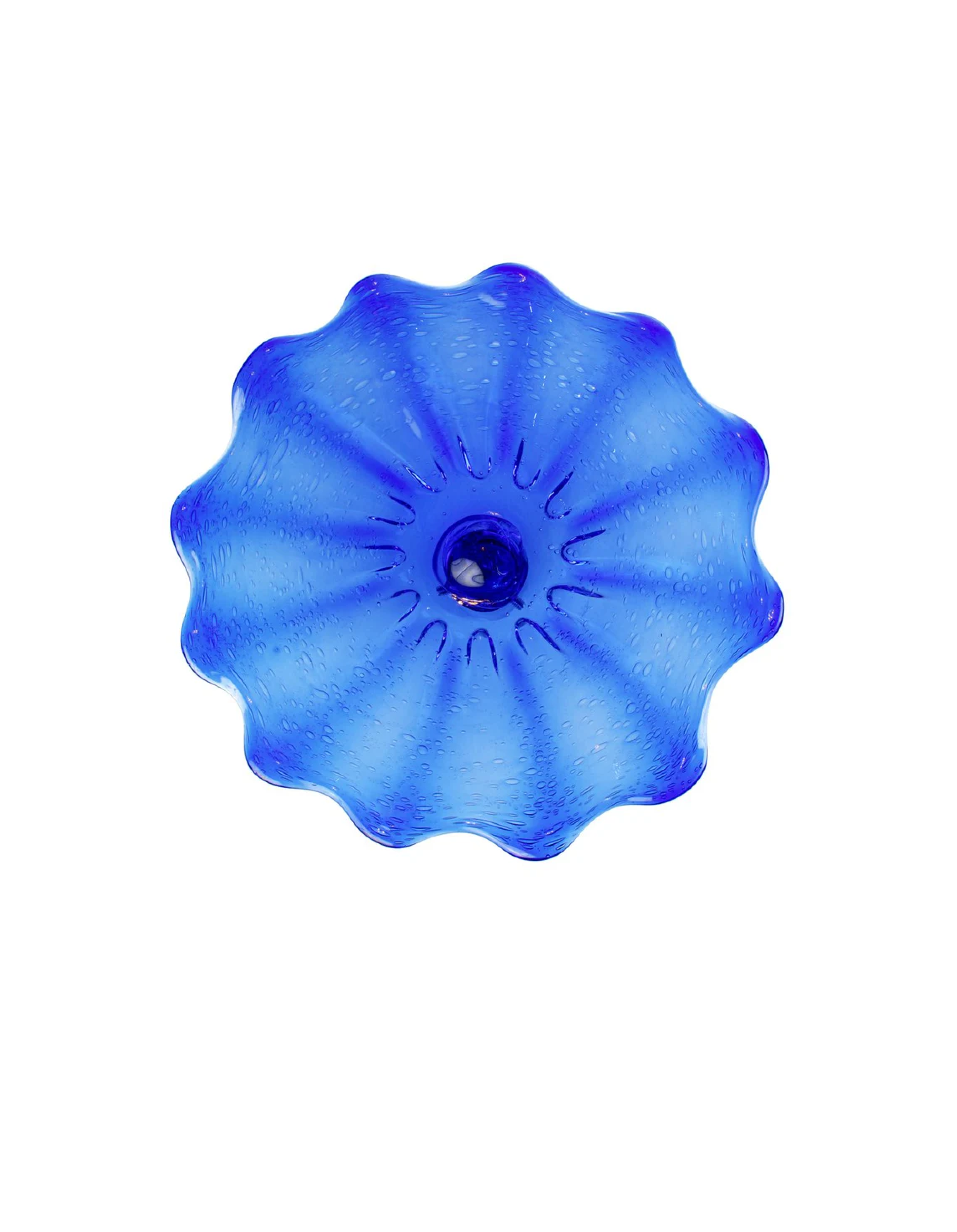 Azure Bloom Large Bubble Blast Wall Art - Viz Art Glass – VIZ Glass Inc.