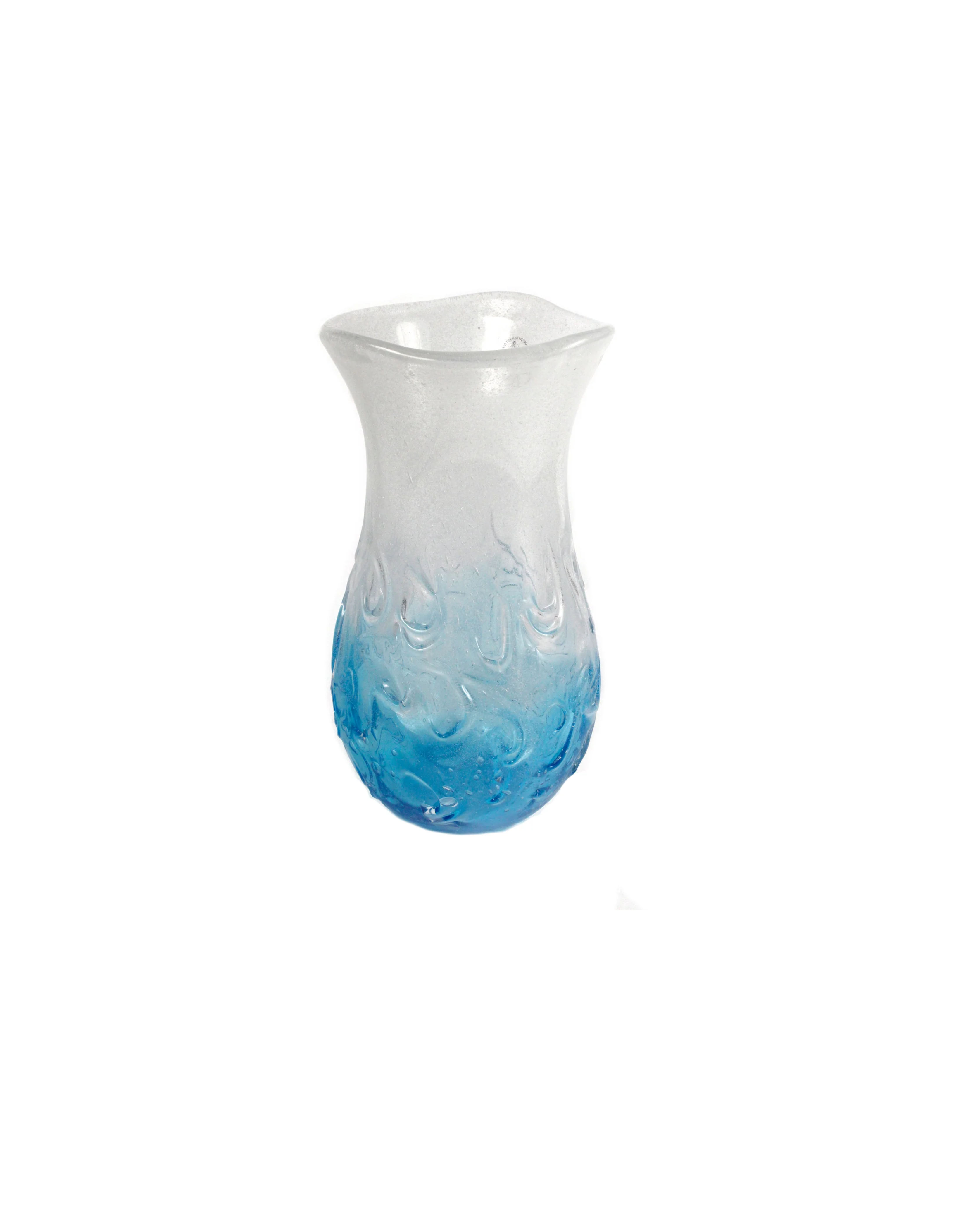 Frosted Wave Handblown Art Glass Vase | Viz Art Glass – VIZ Glass Inc.