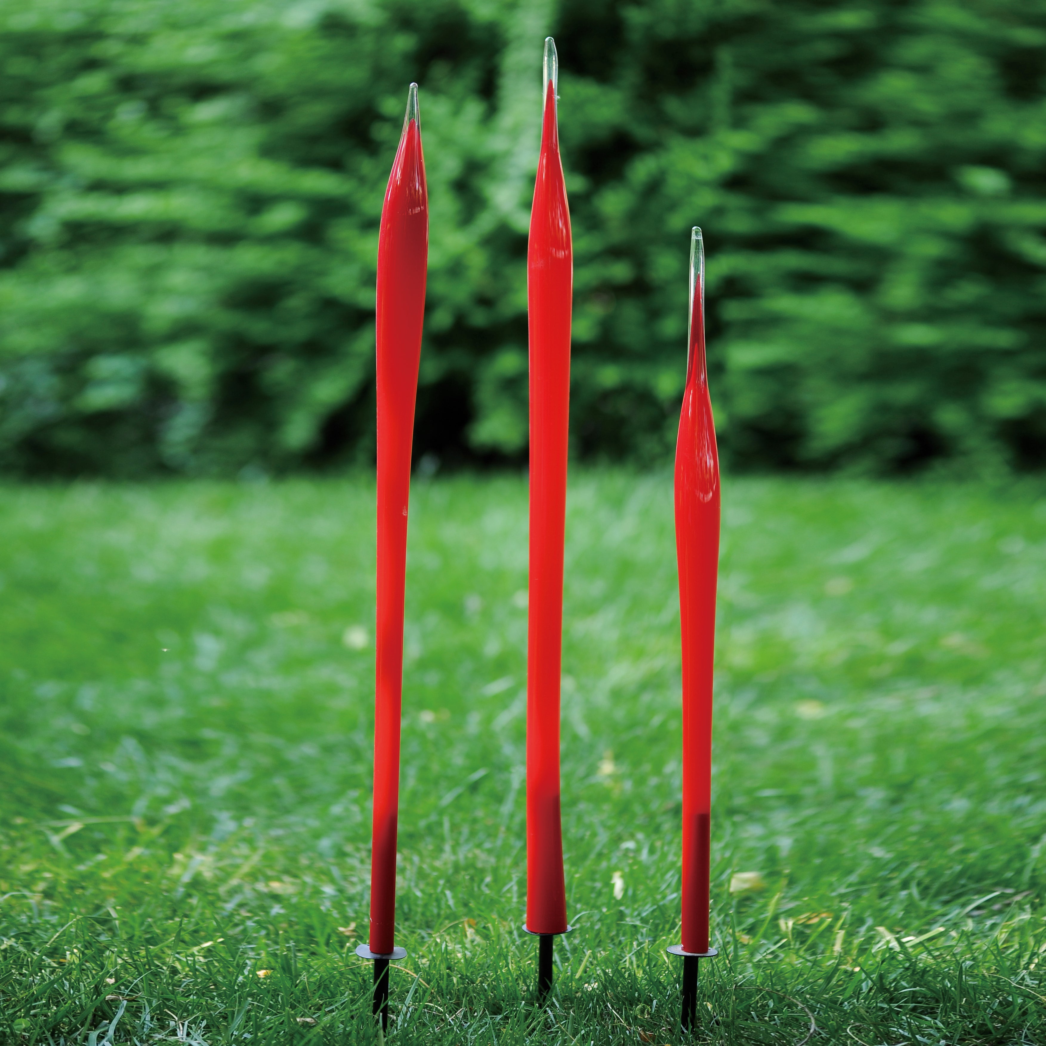 G032-R-3 Blown Glass Garden Art Color Spikes – VIZ Glass Inc.