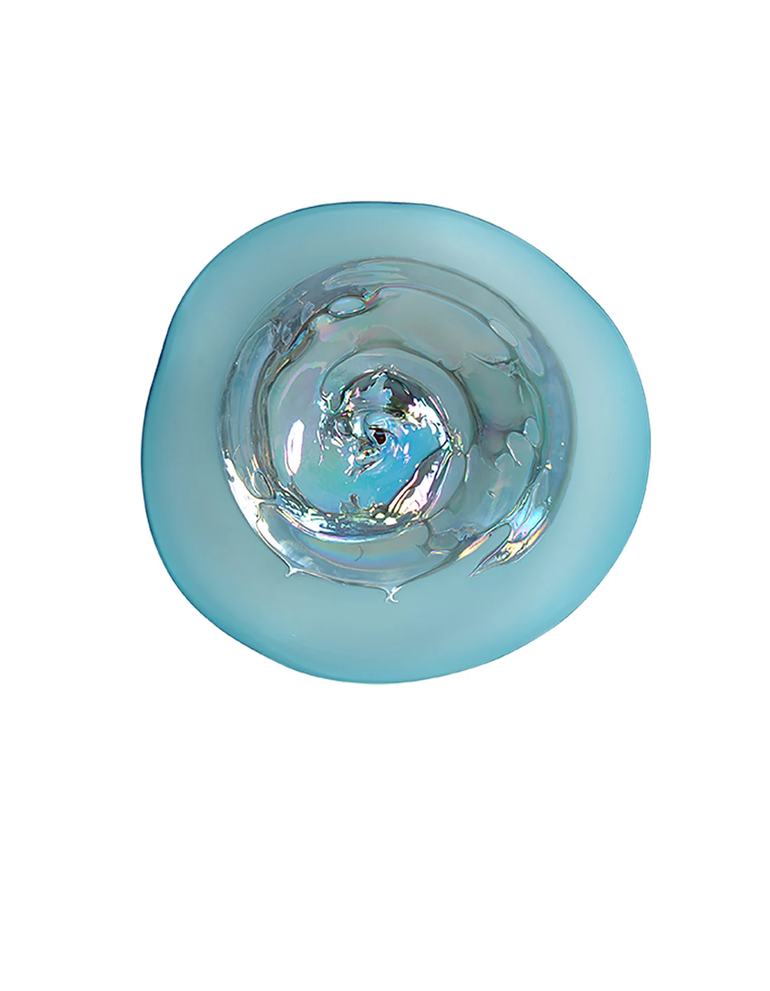 Glacier Glass Wall Art | Glacier Blue, Iridescent Silver Center | 20 to ...