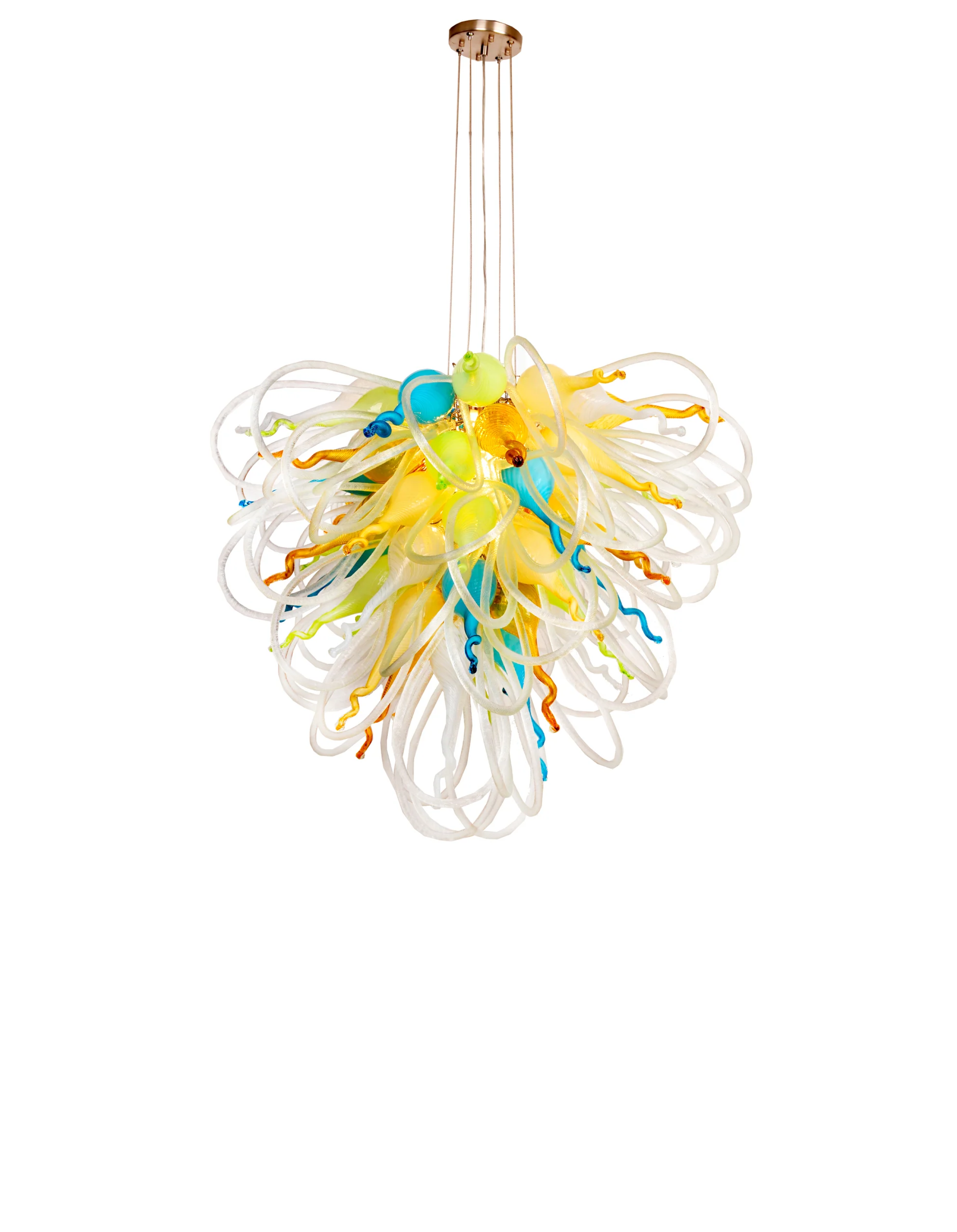 Orion Glacier Bay Large Blown Glass Chandelier | Viz Art Glass – VIZ ...