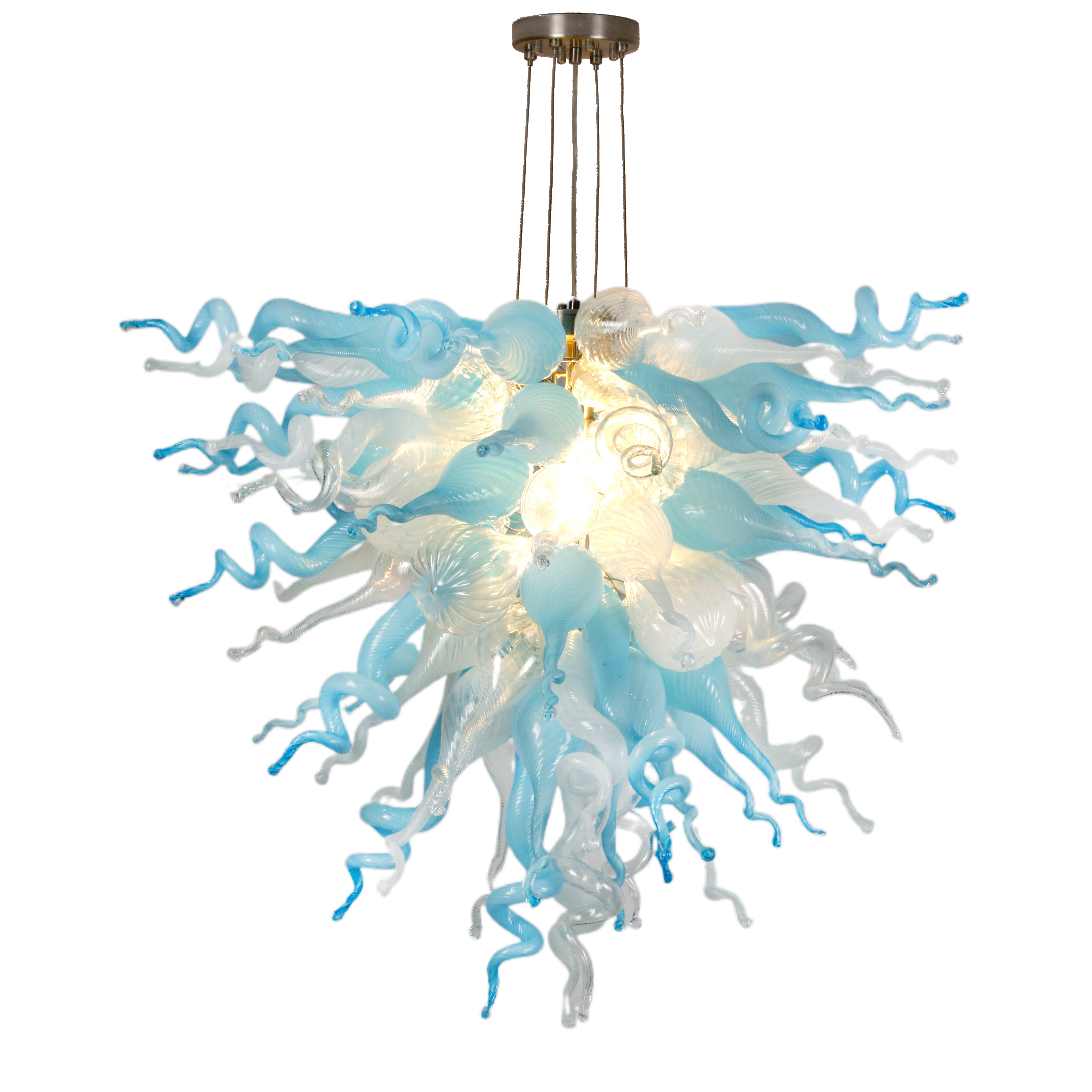 Chihuly Chandelier | ColorSelect Summer Sky Large Chandelier | Large ...