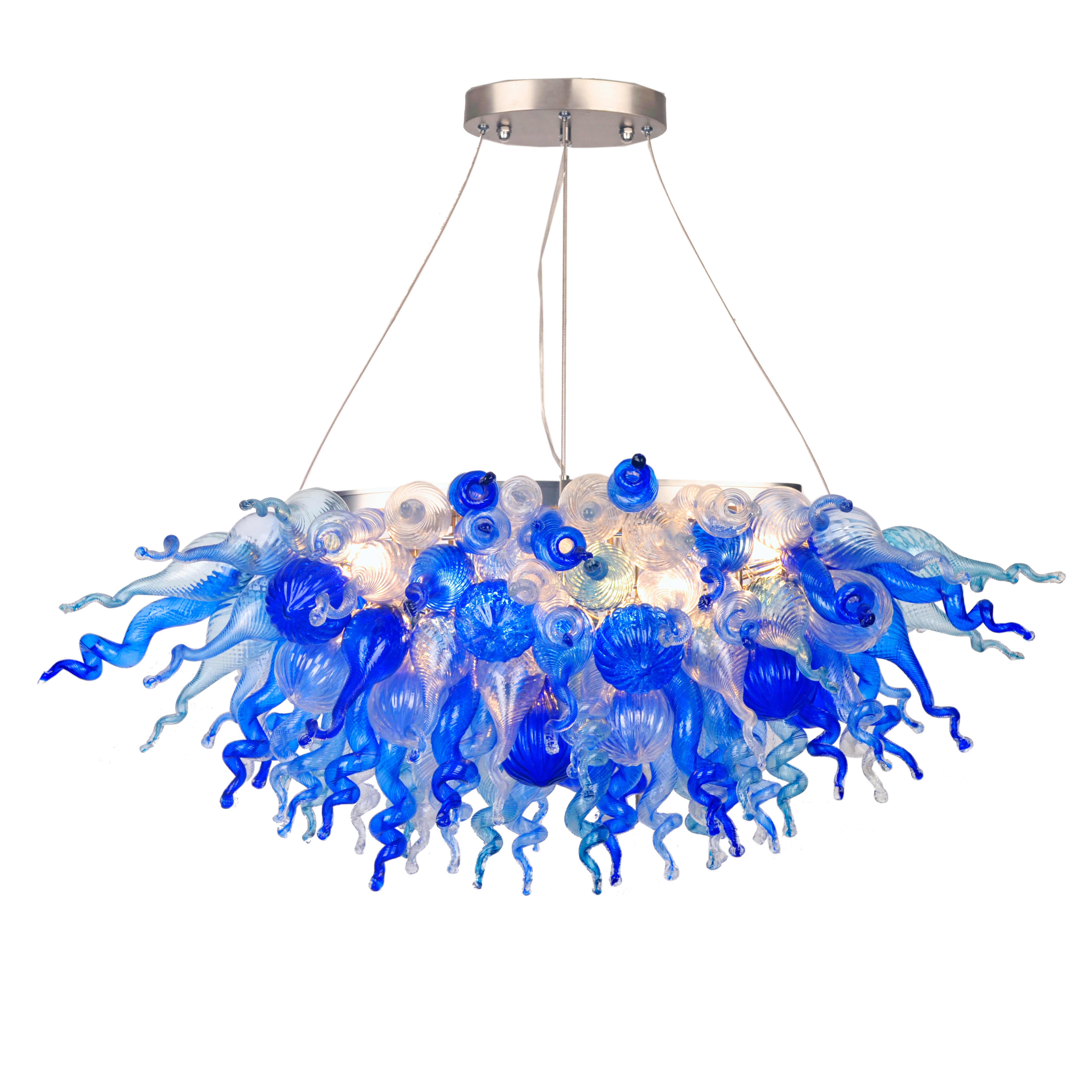ColorSelect Waterfall Linear Glass Chandelier | Viz Art Glass – VIZ ...